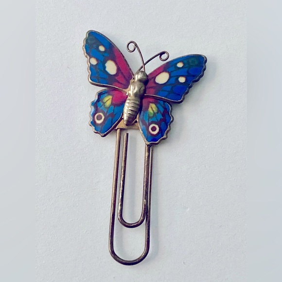 Source Unknown | Office | Vintage Butterfly Paperclip Bookmark | Poshmark